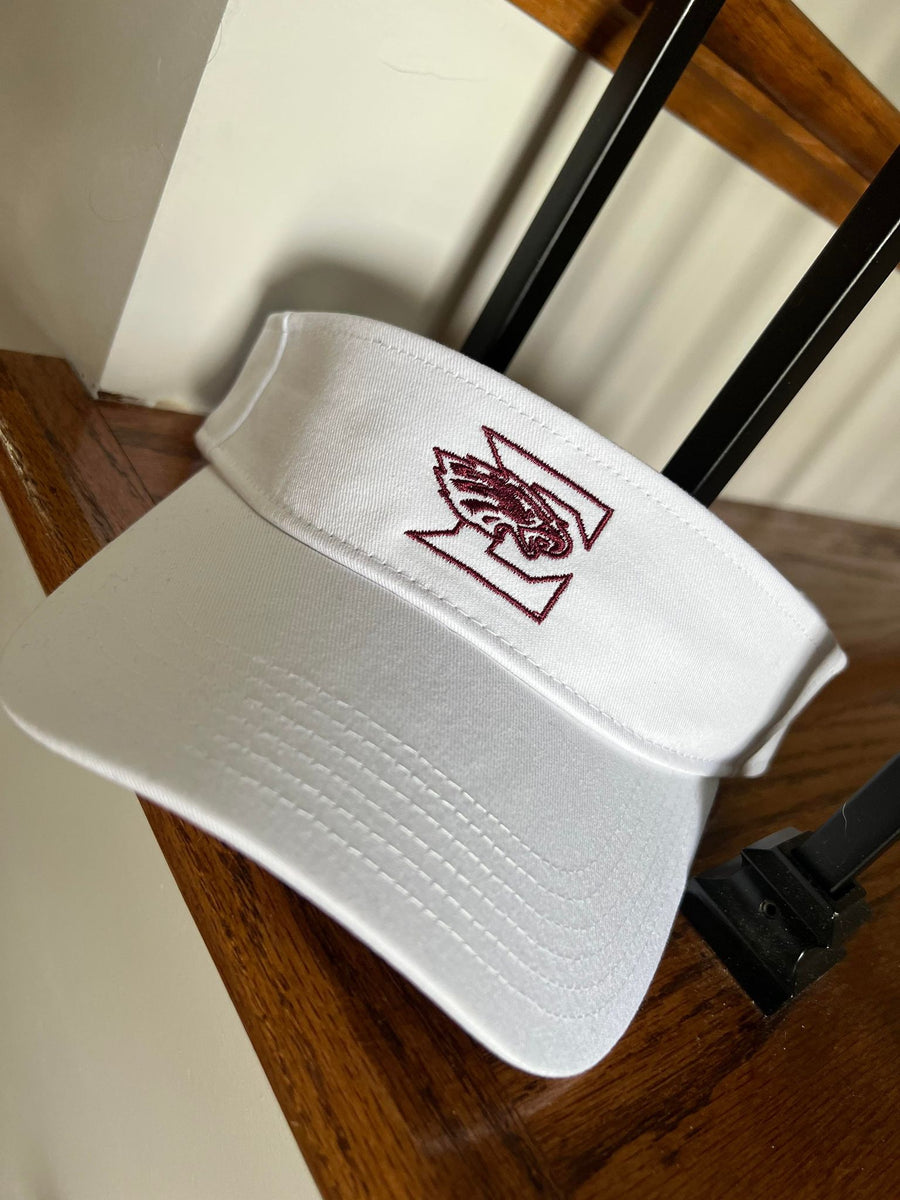 Champion Visor with embroidered Eagleville logo – Mommygram by Jess