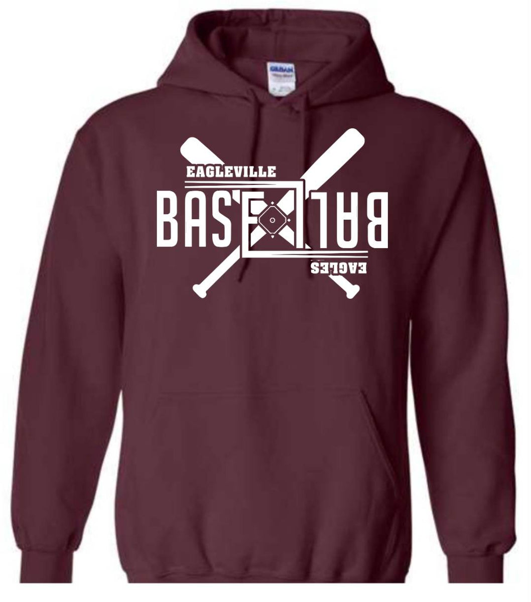 Gildan - Hoodie with Eagleville Eagles Baseball logo – Mommygram by Jess